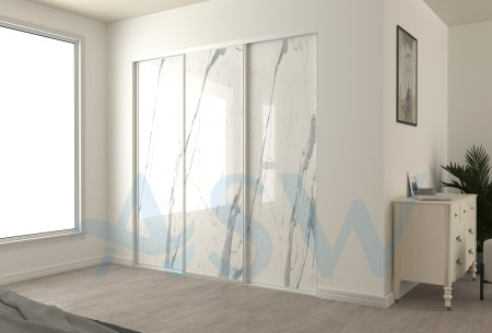 Fully Framed Sliding Wardrobe Doors Polytech Coloured MDF Finish: buy ...