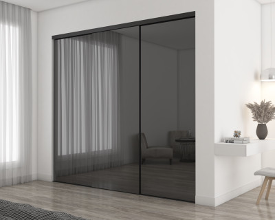 Frameless Sliding Wardrobe Doors Mirror Finish: buy at the best price ...