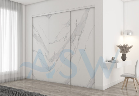 Fully Framed Sliding Wardrobe Doors Textured Marble Finish: buy at the ...