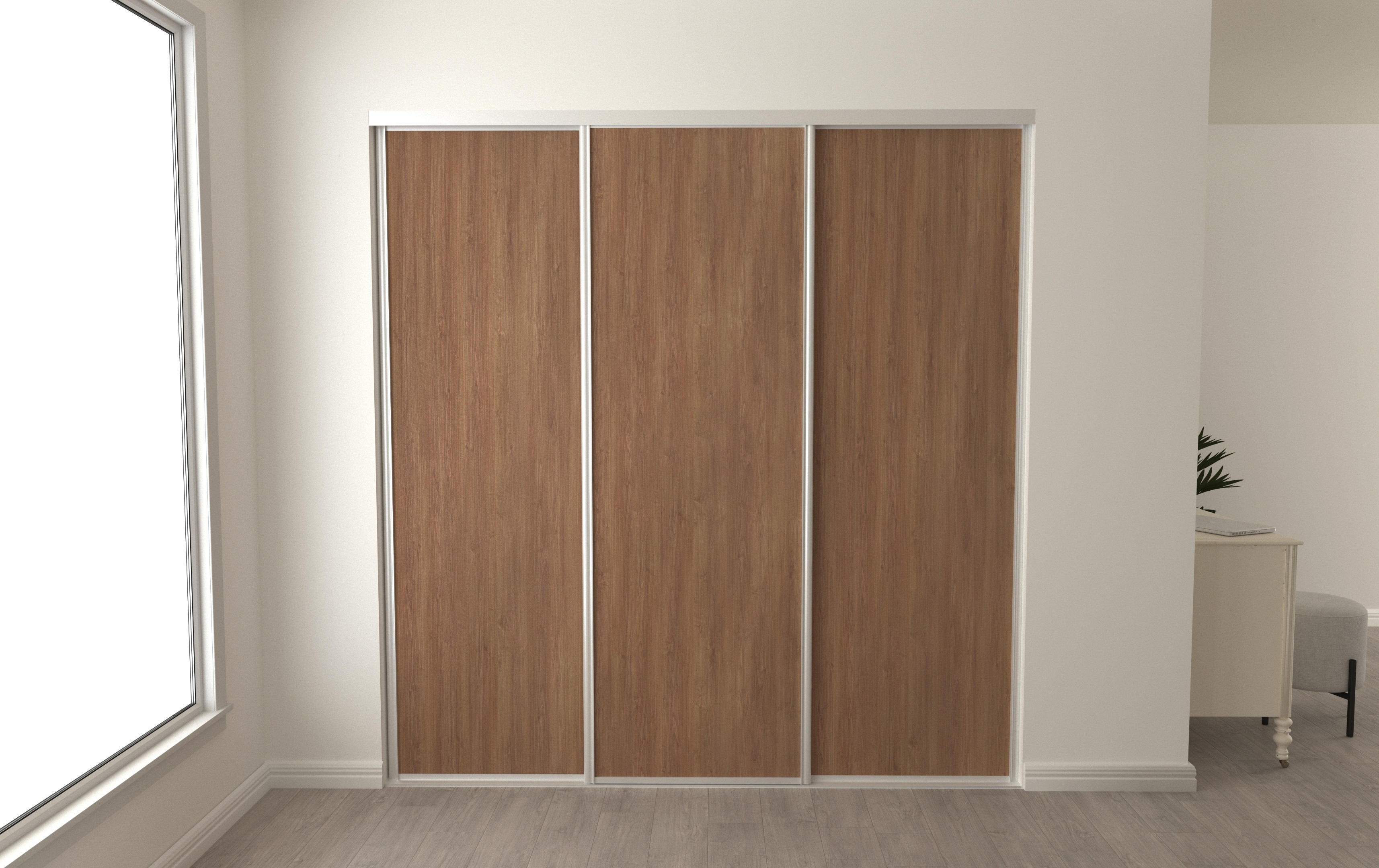 Fully Framed Sliding Wardrobe Doors Polytech Coloured MDF Finish: buy ...