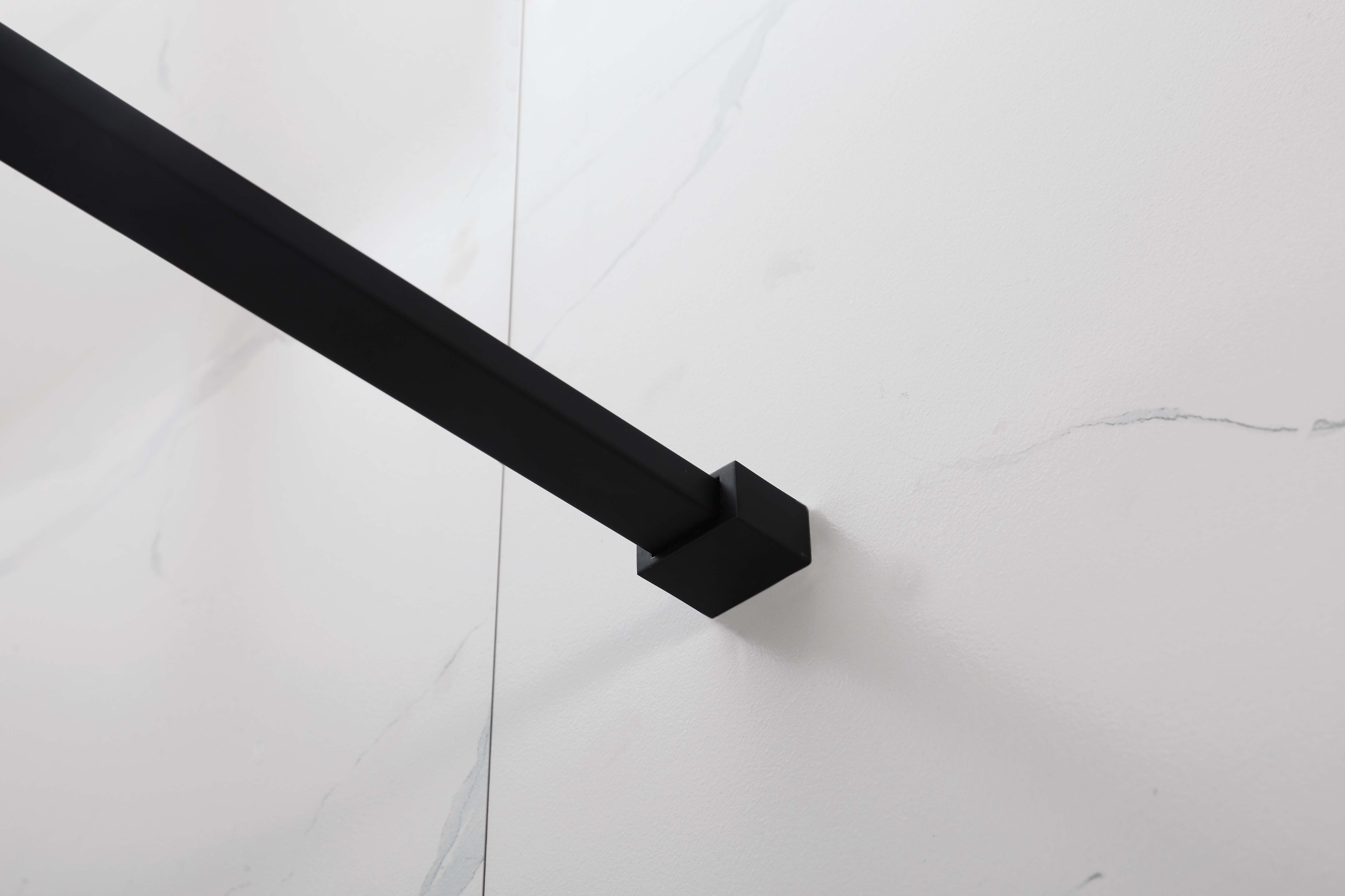 Fully Framed Shower Screen Panel Black Frame 15 Sections 6mm 2000H with ...