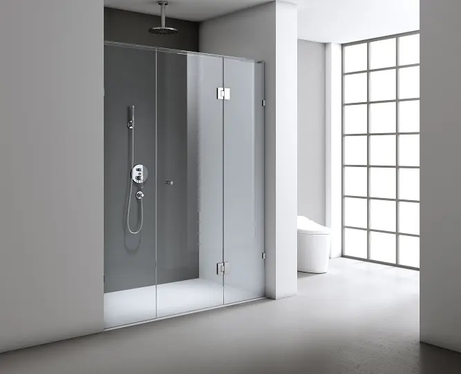 Frameless Shower Screen Wall to Wall Hinge Panel & Door & Infill 2000H ...